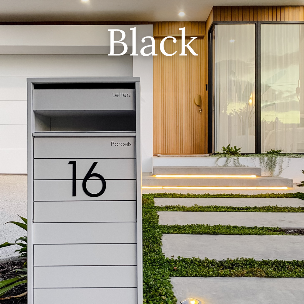 Stainless Steel Letterbox Numbers - Modern Steel Letterbox Numbers
