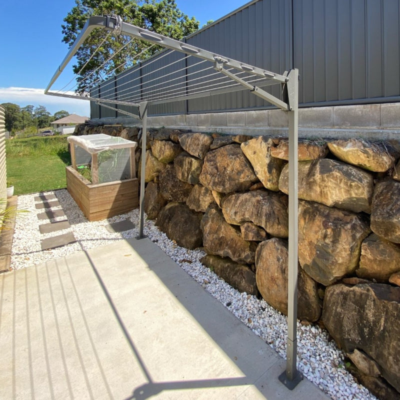 Free Standing Folding Clothes Line - Ground Mounted Clothesline