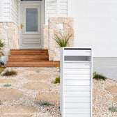 Hamilton Parcel Pillar Letterbox - White