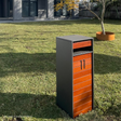 Hamilton Parcel Pillar Letterbox - Charcoal