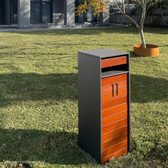 Hamilton Parcel Pillar Letterbox - Charcoal