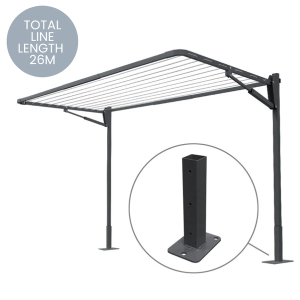 Free Standing Folding Clothes Line - Ground Mounted Clothesline