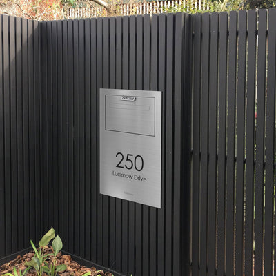 Zurich Stainless Steel Parcel Letterbox for Brick and Fence