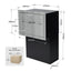 Geneva Large Parcel Fence and Brick Letterbox -Stainless Steel