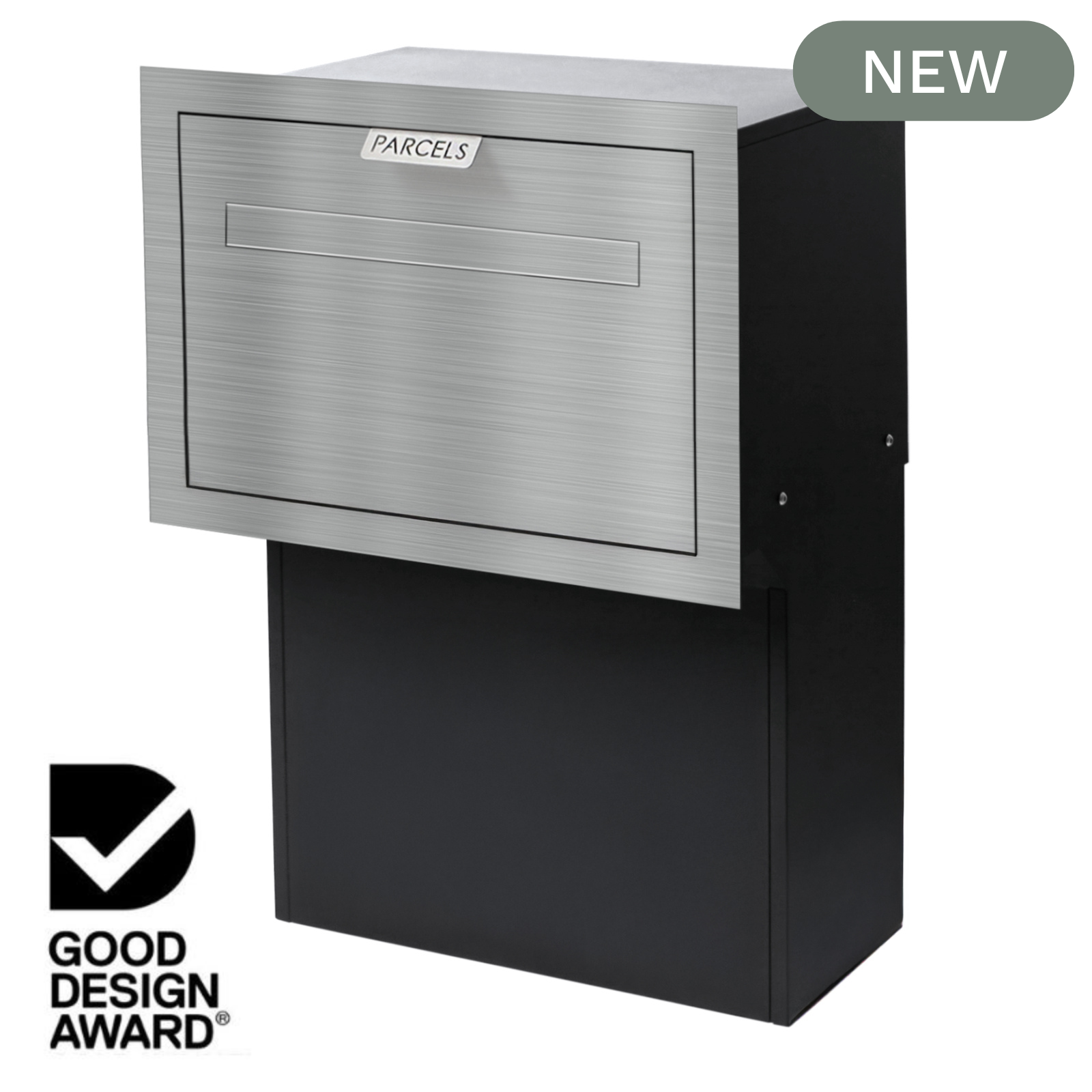 Geneva Large Parcel Fence and Brick Letterbox -Stainless Steel