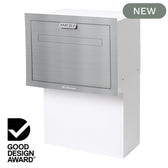 Geneva Large Parcel Fence and Brick Letterbox -Stainless Steel