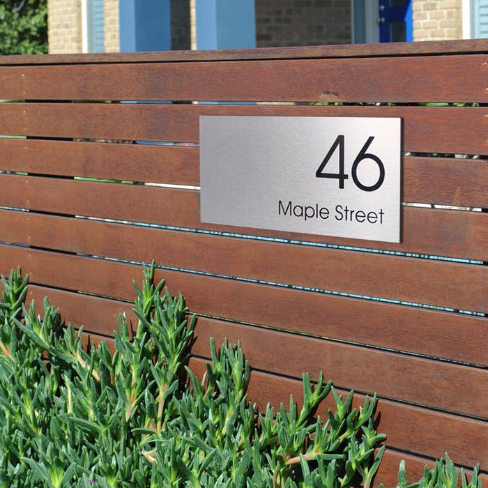 Custom 316 Stainless Steel House Sign