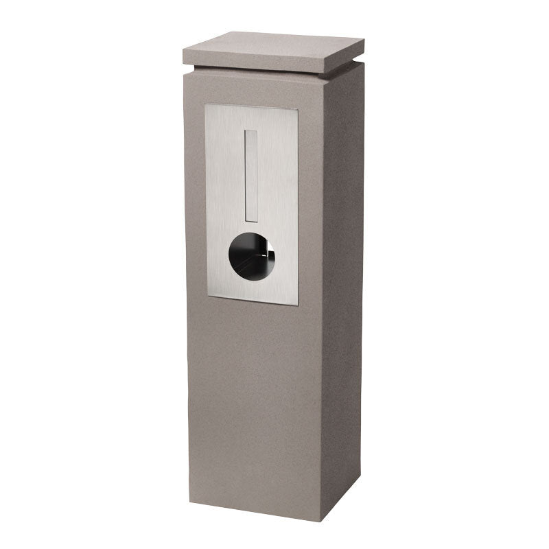 Madrid Concrete Freestanding Pillar Letterbox