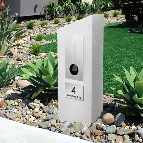 Barcelona Freestanding Concrete Pillar Letterbox