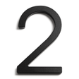 Stick on Slim Aluminium House Numbers 150mm - Black