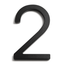 Stick on Slim Aluminium House Numbers 150mm - Black