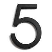Stick on Slim Aluminium House Numbers 150mm - Black