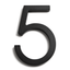 Stick on Slim Aluminium House Numbers 150mm - Black
