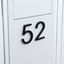 Stick on Slim Aluminium House Numbers 150mm - Black