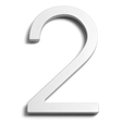 Stick on Slim Aluminium House Numbers 150mm - White