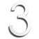 Stick on Slim Aluminium House Numbers 150mm - White