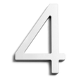 Stick on Slim Aluminium House Numbers 150mm - White