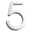 Stick on Slim Aluminium House Numbers 150mm - White