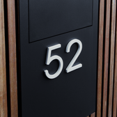 Stick on Slim Aluminium House Numbers 150mm - White