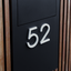 Stick on Slim Aluminium House Numbers 150mm - White