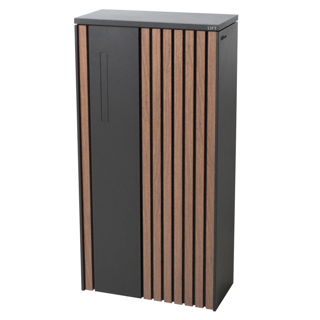 Noosa Extra Wide Parcel Pillar Letterbox - Charcoal