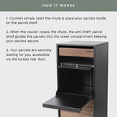 Hamilton Parcel Pillar Letterbox - Charcoal