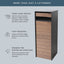 Hamilton Parcel Pillar Letterbox - Charcoal