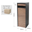 Hamilton Parcel Pillar Letterbox - Charcoal