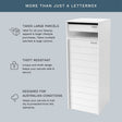 Hamilton Parcel Pillar Letterbox - White