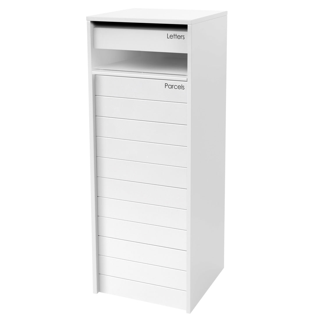 Hamilton Parcel Pillar Letterbox - White