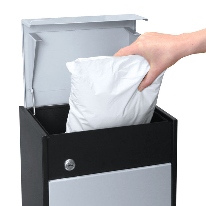 Lisbon Parcel Satchel Pillar Letterbox | Milkcan Outdoor Products