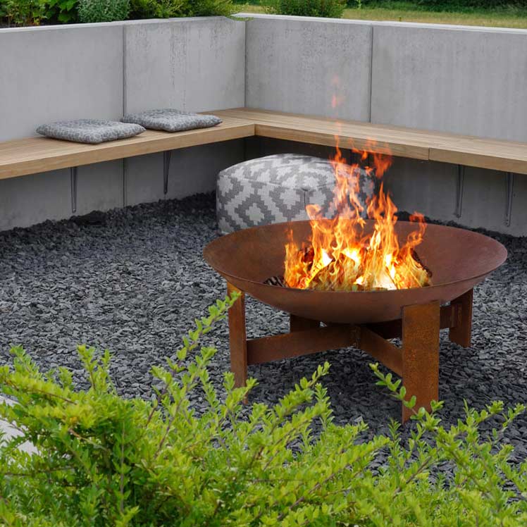 Sierra 80 Rusted Steel Fire Pit | Milkcan Outdoor Products