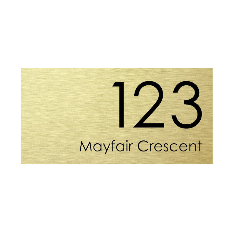 Custom Gold House Address Sign