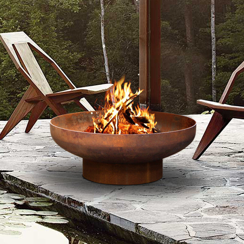 Rust Fire Pit Phoenix Fire Pit Intricate Design Rustic Steel