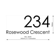 Large Custom House Address Vinyl Decal Sticker