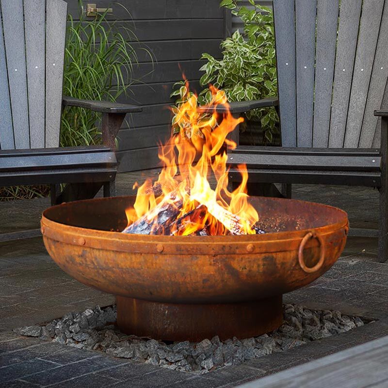 Rust Fire Pit Phoenix Fire Pit Intricate Design Rustic Steel