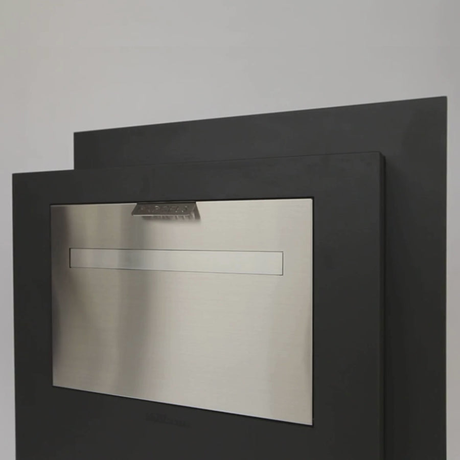 Monte Carlo Stainless Steel Parcel Pillar Letterbox